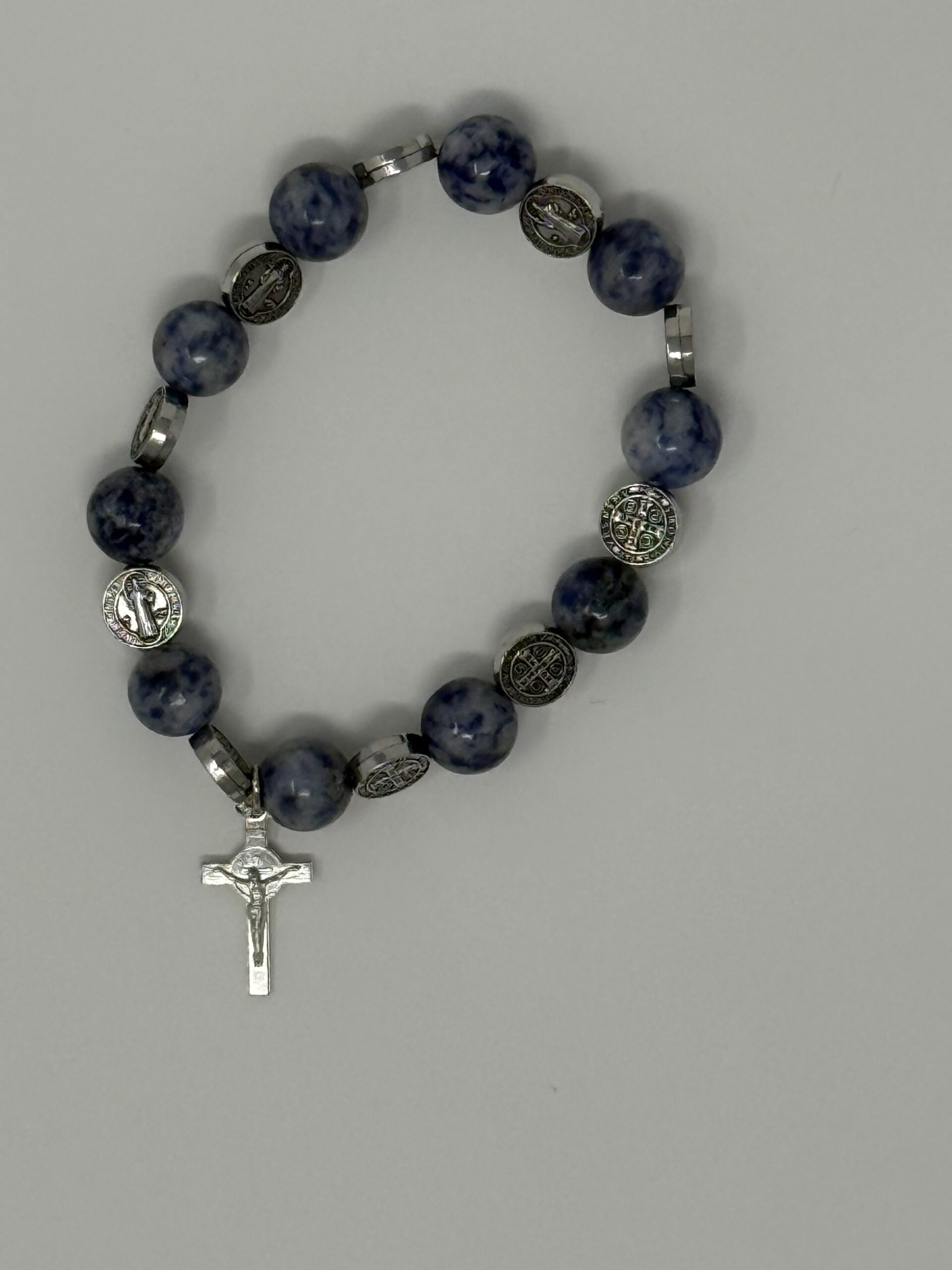 St. Benedict Blue Dot Bracelet - Our Sorrowful Mother's Ministry